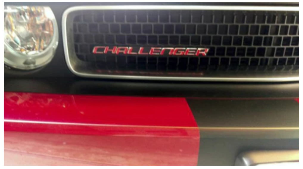 Red Front Grille Emblem Overlay Decal For 2008-2014 Dodge Challenger ...