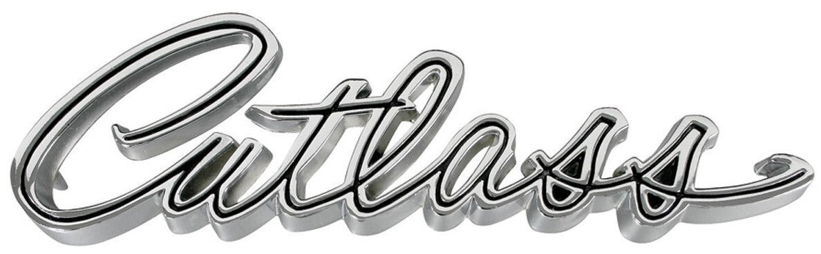 Front Fender Cutlass Script Emblem For 1968-1969 Oldsmobile Cutlass US ...