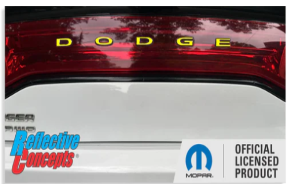 Red Dodge Trunk Lettering Overlay Decal For 2011-2023 Dodge Charger ...