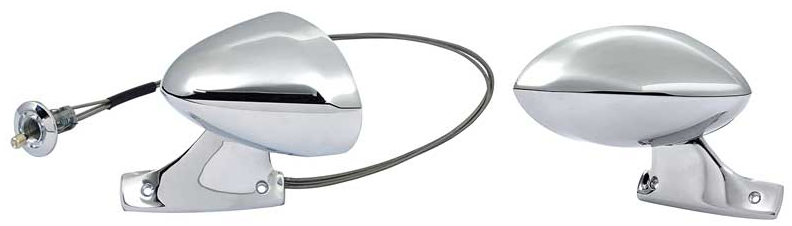 OER Chrome Outer Door Bullet Mirror Set For 1970 Cuda Barracuda and Ch ...