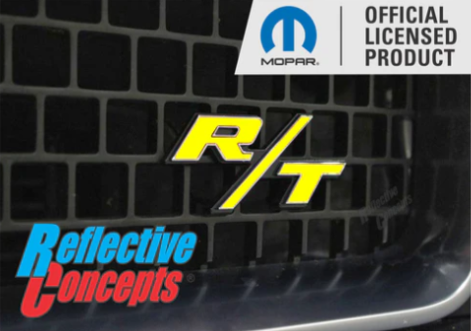 Flat Black Front R/T Grille Emblem Overlay Decal For 2009-2014 Dodge C ...