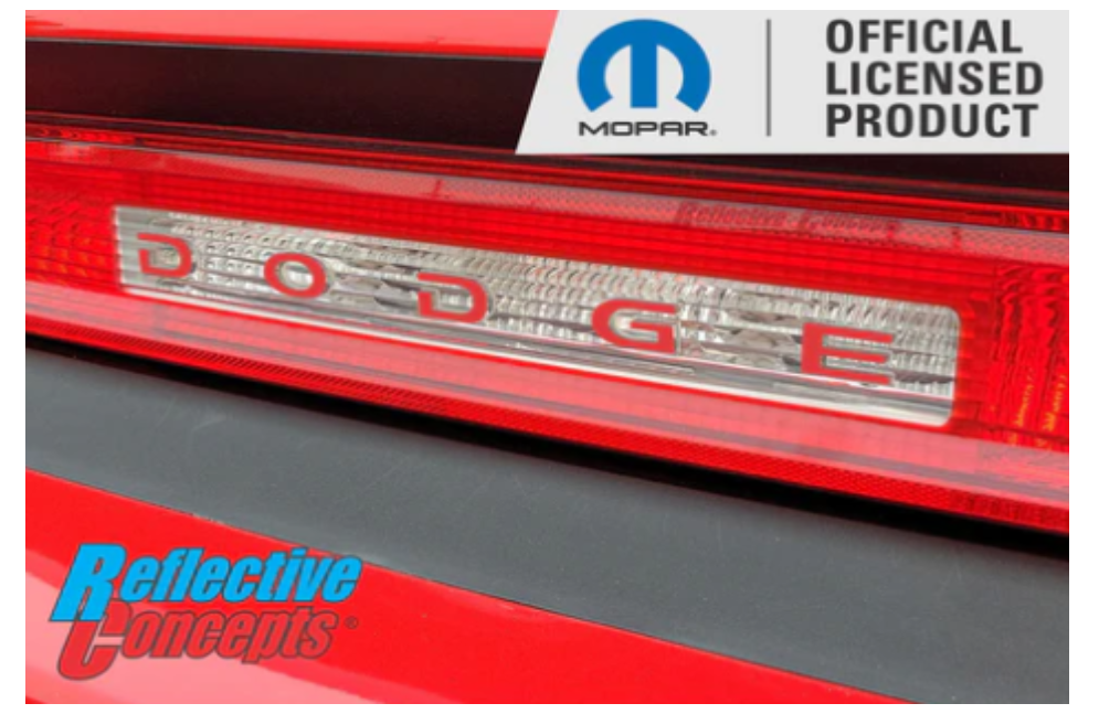 Red "DODGE" Lettering Emblem Overlay Decal For 2008-2014 Dodge Challen ...