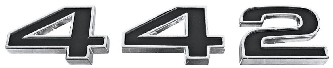 442 Fender Emblem Set For 1968 Oldsmobile Cutlass 442 Models Made in t ...