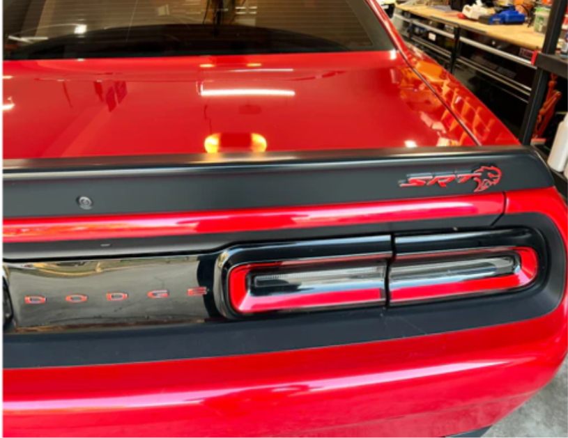 Red SRT Hellcat Front and Rear Emblem Overlay Decal Set For 2018-2023 ...