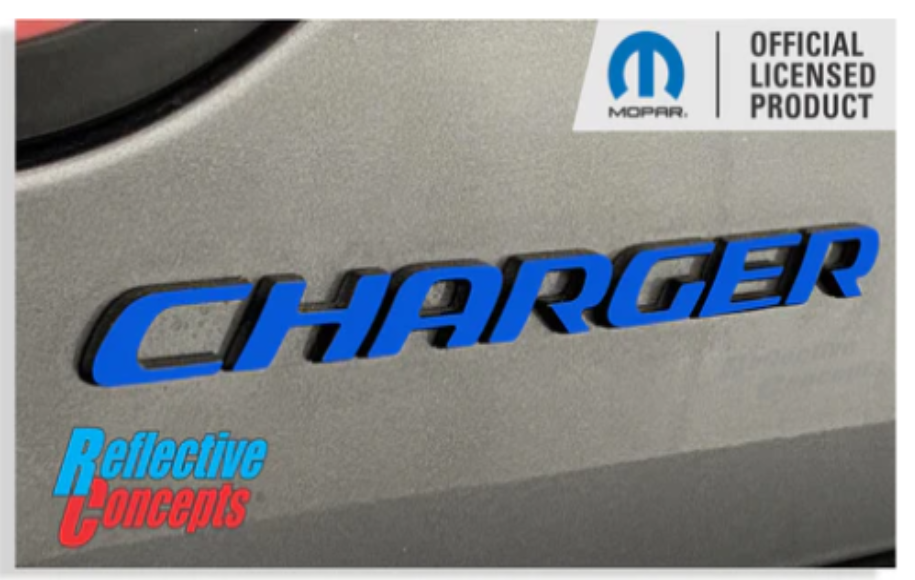 Flat Black Charger Trunk Lettering Overlay Decal For 2015-2023 Dodge C ...