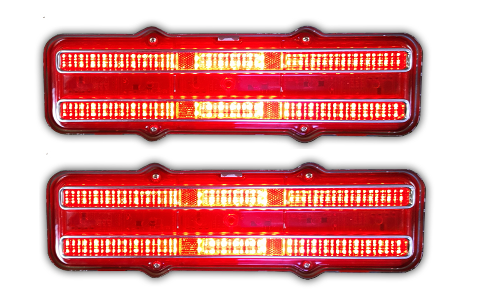 DIGI-TAILS LED Tail Light Set With LED Reverse Lights 1967-1968 Pontia ...