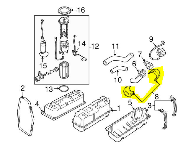 GM NOS 92120583 Fuel Tank Filler Pipe Collar Assembly For 2004-2006 Po ...