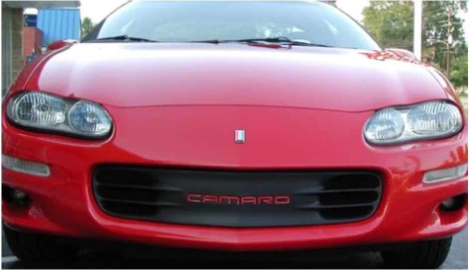 Flat Black Front Lettering Inlay Decal For 1998-2002 Chevy Camaro Mode ...