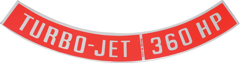 OER 454 With 360 HP Air Cleaner Decal Set Camaro Nova Chevelle Impala ...