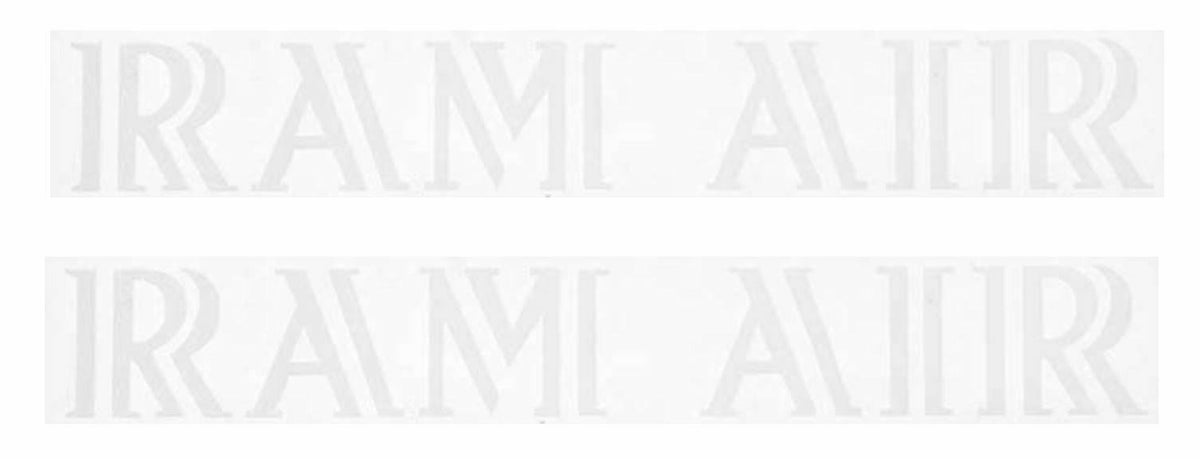 OER White Splite "Ram Air" Hood Scoop Decal Set 1969-1970 Firebird and ...