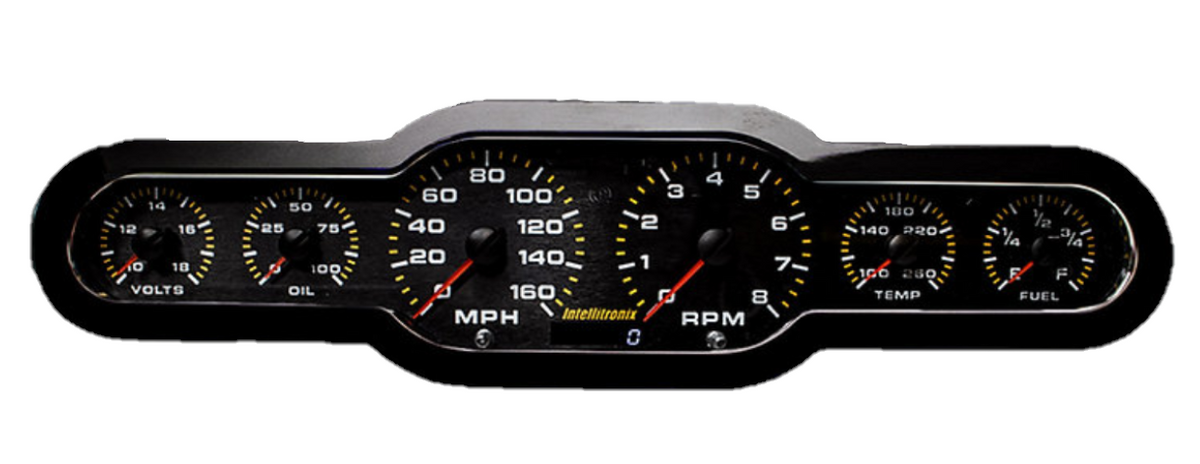 Universal 6 Gauge Analog Cluster Panel Hotrod Musclecar Custom Builds ...