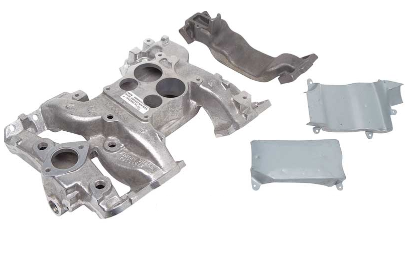 Ported Style Aluminum Ram Air Intake Manifold Set 1970 Firebird and Tr ...